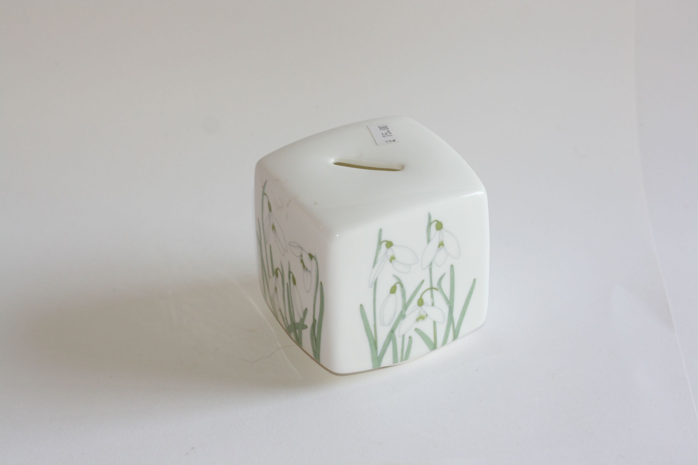 Snowdrop design china money box | Cambo Gardens
